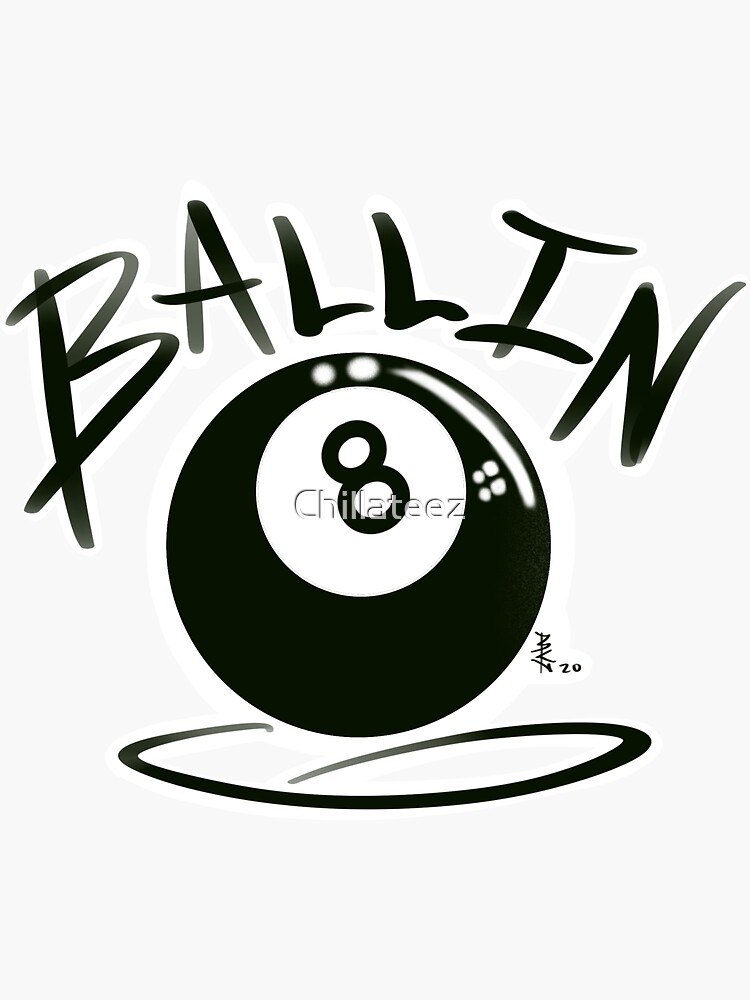 "Eight ball " Sticker for Sale by Chillateez | Redbubble