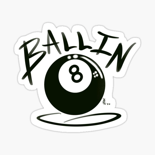"Eight ball " Sticker for Sale by Chillateez | Redbubble