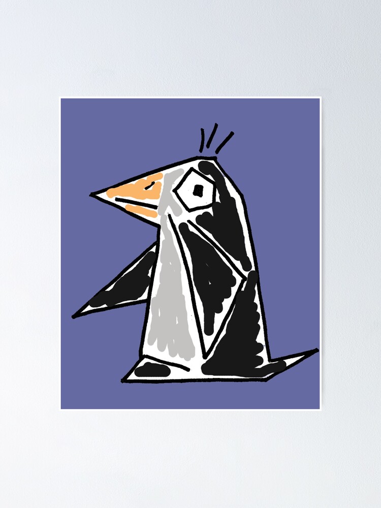 "Cool Funky Penguin Cartoon" Poster by naturesfancy | Redbubble