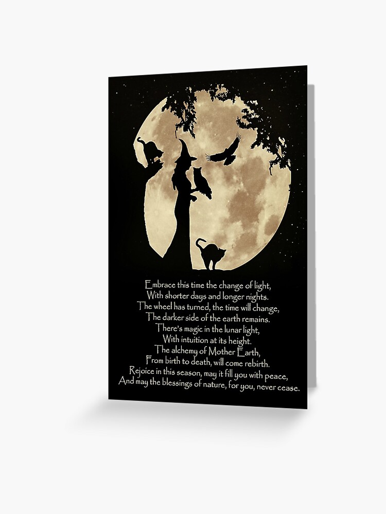 "Autumn Equinox Mabon Pagan Wicca Blessing with Witch and Magical ...