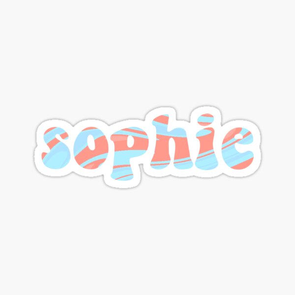 "custom name design (sophie)" Sticker for Sale by createdbymia | Redbubble