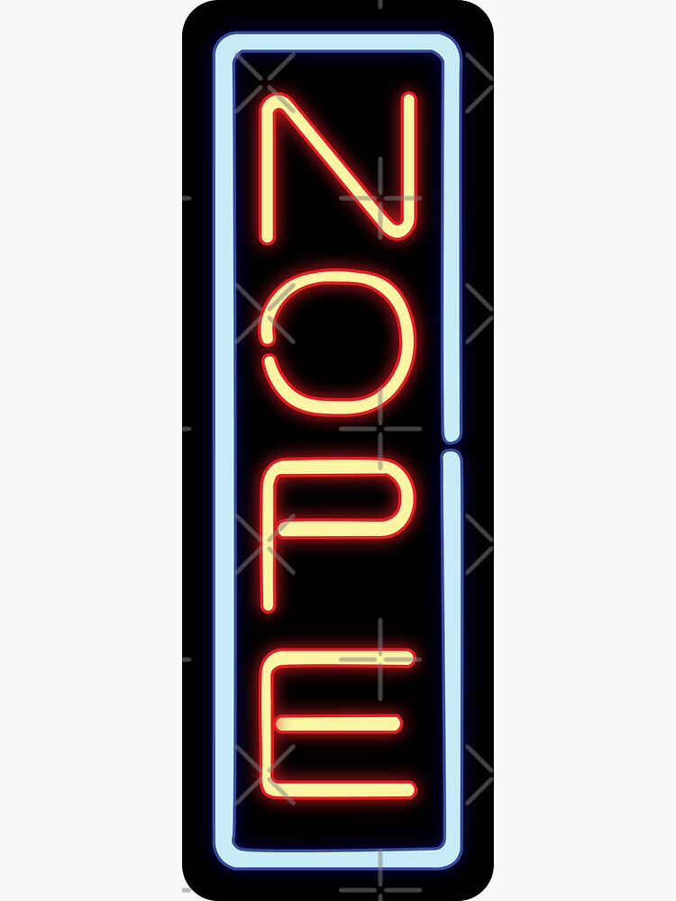 Pegatina «Letrero de neón NOPE» de fantaztik | Redbubble