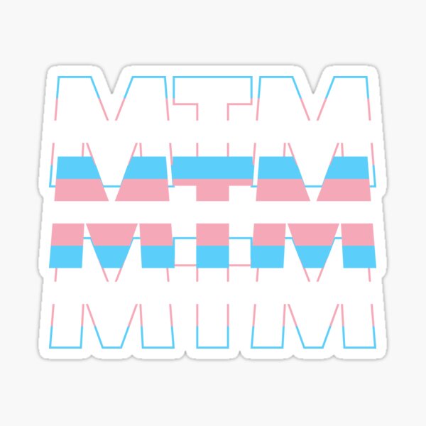 "MTM Trans Gay Pride" Sticker by BunnyPrinceDegn | Redbubble