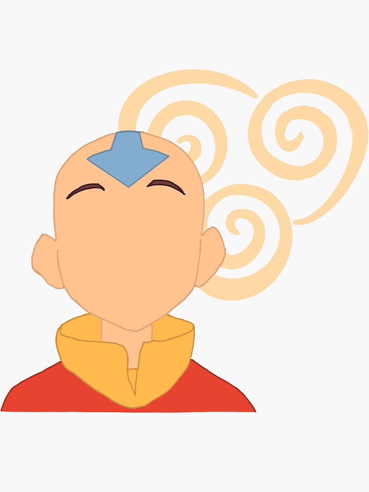 "Aang" Sticker for Sale by kittyandbirdie | Redbubble