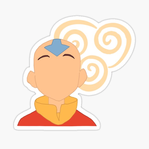 "Aang" Sticker for Sale by kittyandbirdie | Redbubble