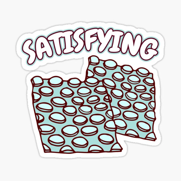 "Satisfying Bubble Wrap Funny Meme" Sticker for Sale by mooon85 | Redbubble