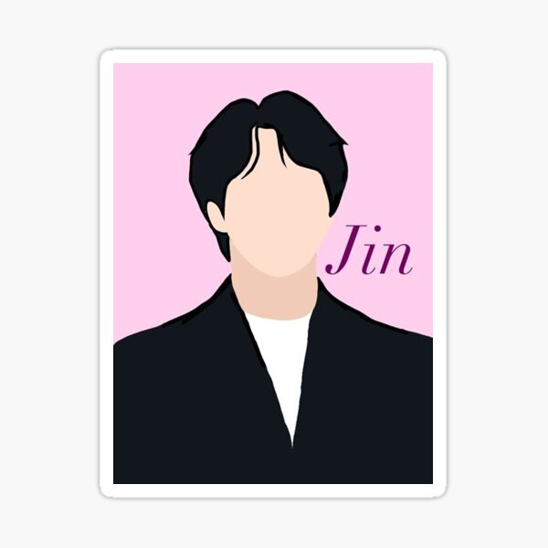 "Jin" Sticker by 0pal1 | Redbubble