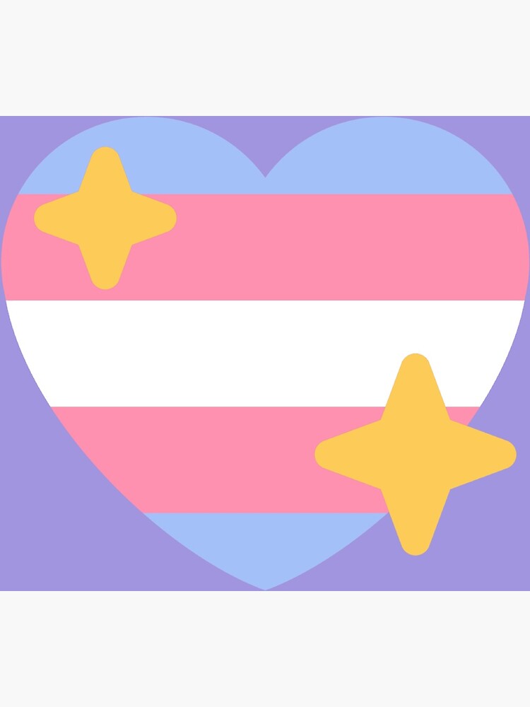 "Trans Heart" Poster for Sale by emiface | Redbubble