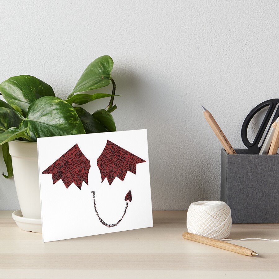 "Simon Snow Wing Quotes" Art Board Print by Caitybuglove | Redbubble