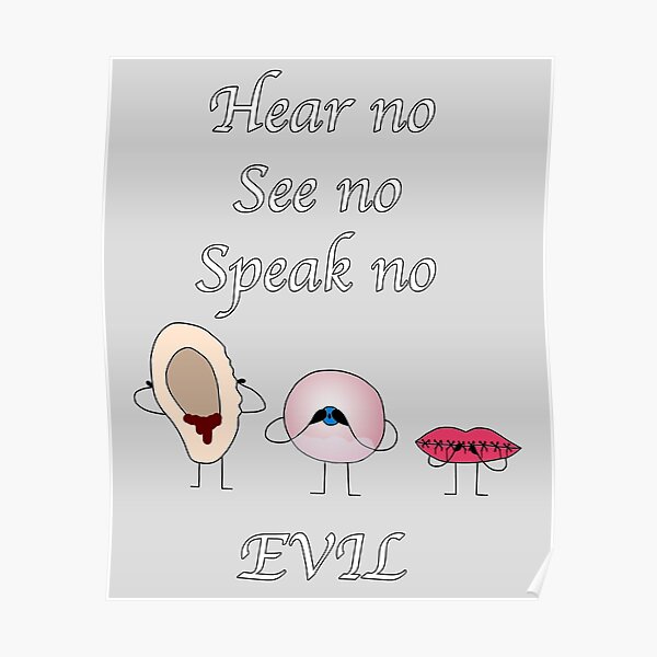 The Three Evils Poster By RayofArtistry Redbubble the-three-evils-poster-by-rayofartistry-redbubble