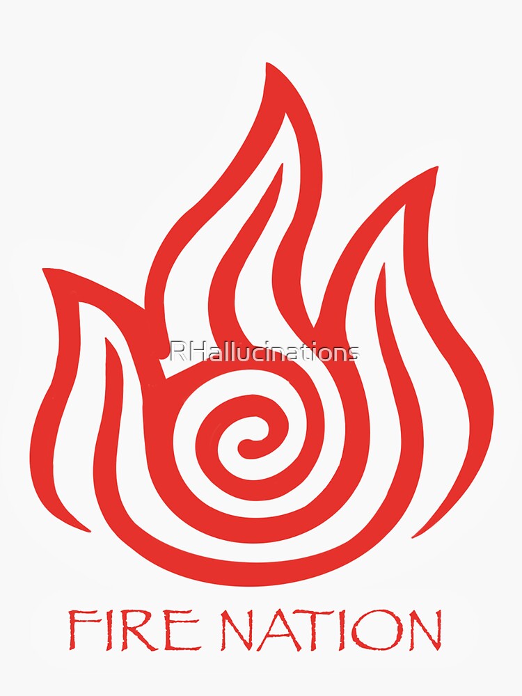 "Fire Bending Symbol" Sticker for Sale by RHallucinations | Redbubble