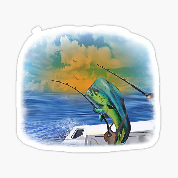 "Mahi Mahi Fishing" Sticker for Sale by goodcrabs | Redbubble