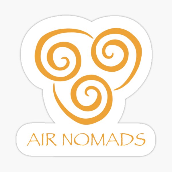"Air Bending Symbol" Sticker for Sale by RHallucinations | Redbubble