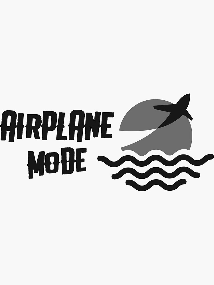 "Airplane Mode Travel Design" Sticker by NaturaCode | Redbubble