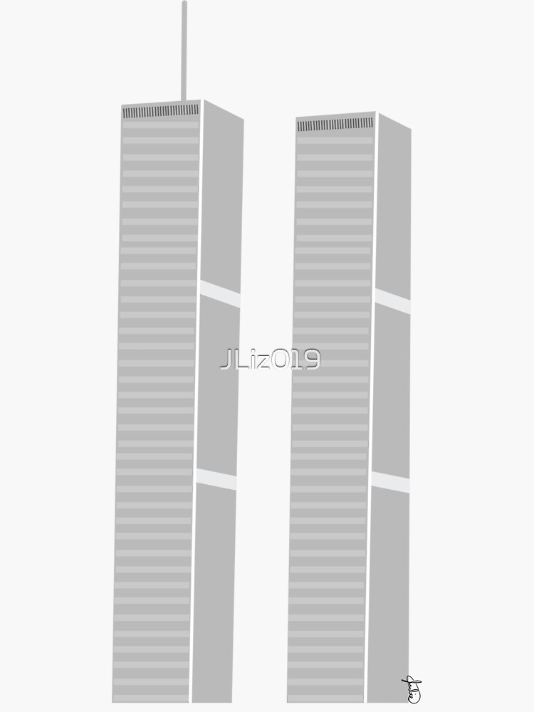 "NYC Twin Towers" Sticker for Sale by JLiz019 | Redbubble