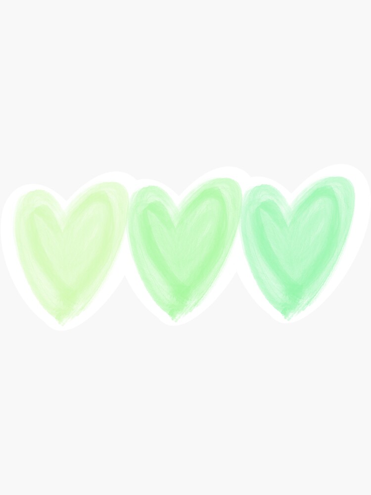 "Lime Green Hearts" Sticker for Sale by GigilDesignCo | Redbubble