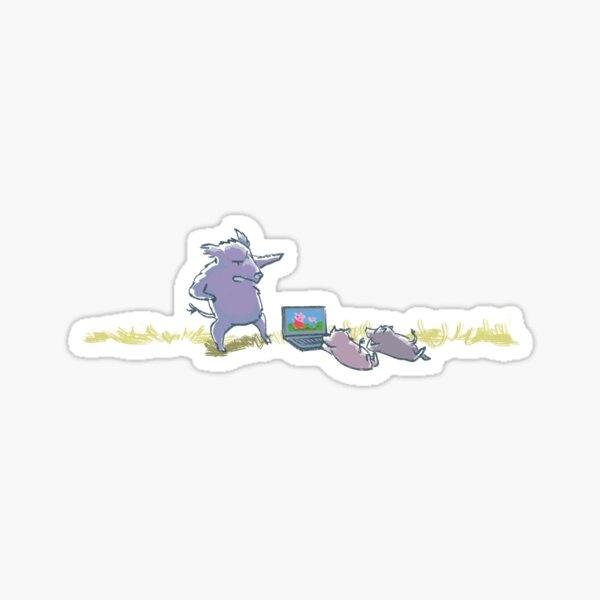 "Wild boars - too much screen time" Sticker for Sale by Dear-Koko ...