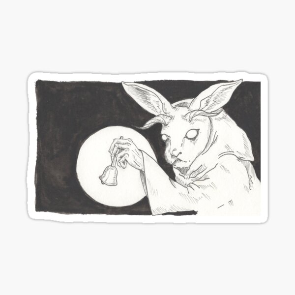 "Doom Rabbit" Sticker by rachelclaireart | Redbubble