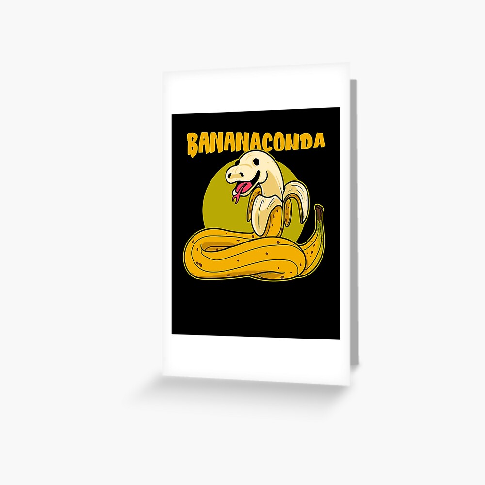 "Bananaconda Snake mit Banana Pyjama Anaconda Python" Greeting Card for ...