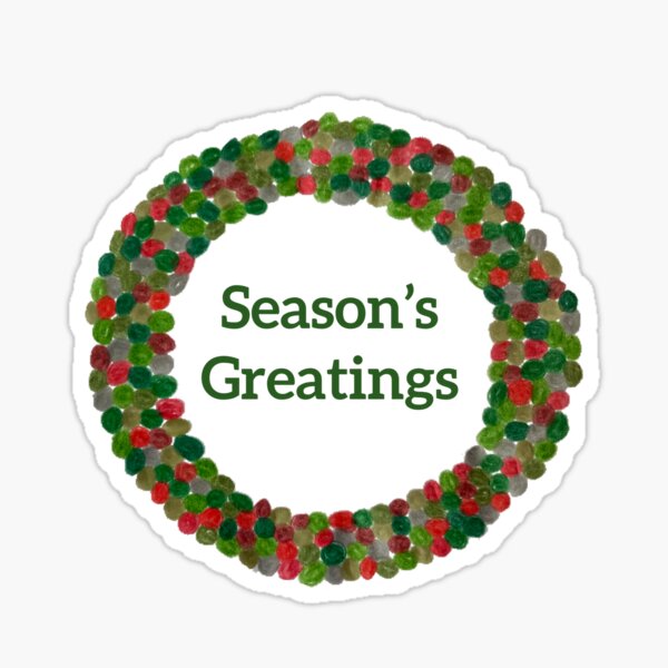 "Season’s Greetings " Sticker for Sale by Amanda1775 | Redbubble