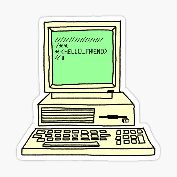 "Hello_Friend" Sticker for Sale by TheMemoryLab | Redbubble