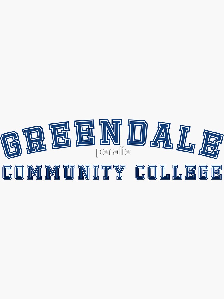 "Greendale Community College Varsity" Sticker for Sale by paralia ...