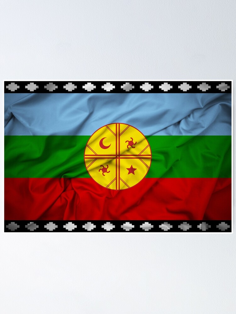 Póster «Mascarilla Wenufoye Mapuche Flag» de LiquidUniverse | Redbubble