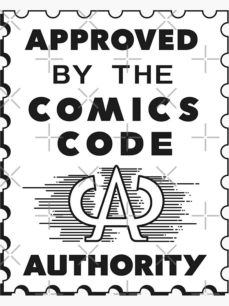 "Comics Code Authority" Sticker for Sale by KTmS | Redbubble