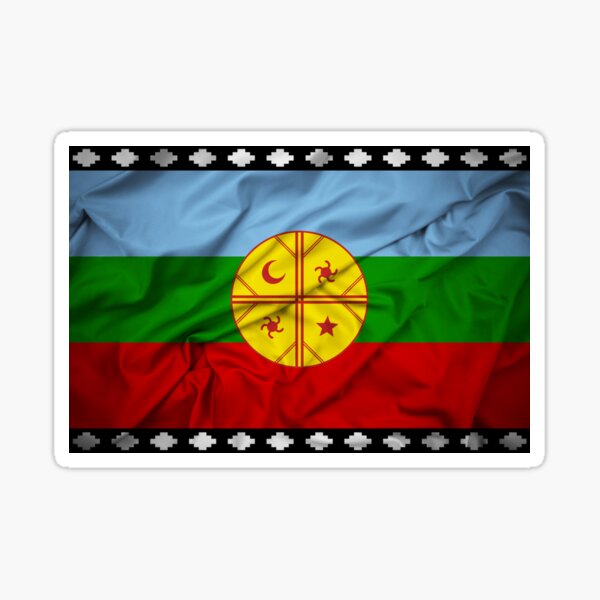 "Wenufoye Mapuche Flag Face Mask" Sticker for Sale by LiquidUniverse ...