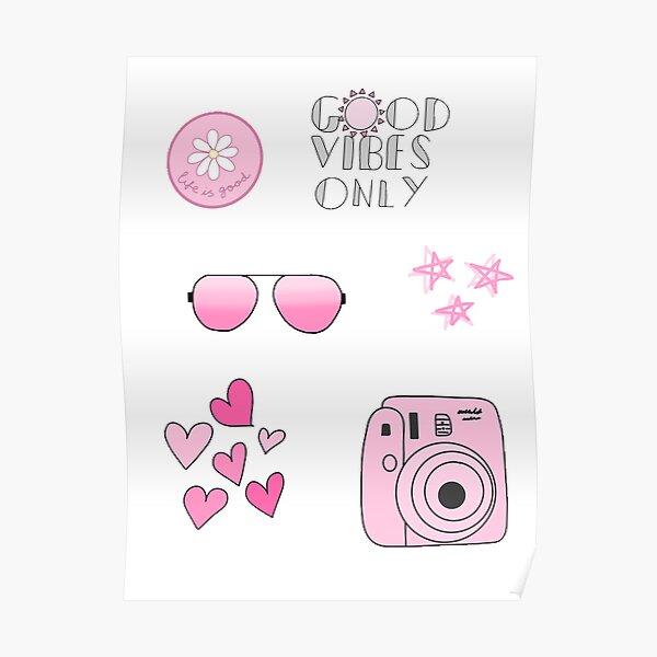 "Pink aesthetic pack " Poster by Amy-elise | Redbubble