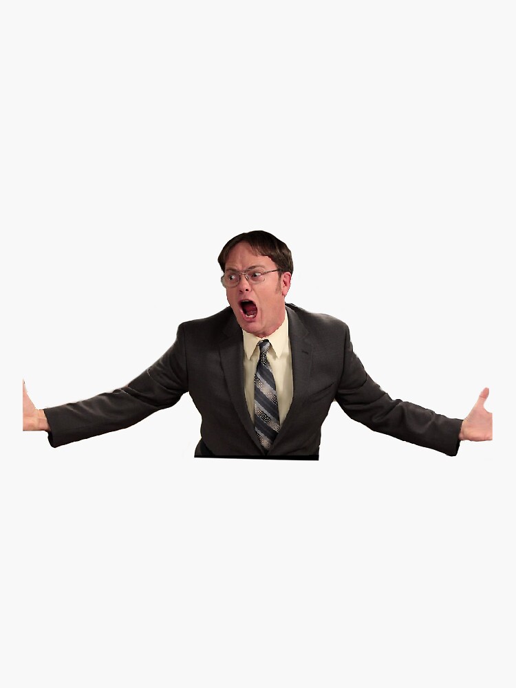 "funny dwight the office meme" Sticker by clairecreate | Redbubble