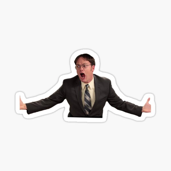 "funny dwight the office meme" Sticker by clairecreate | Redbubble