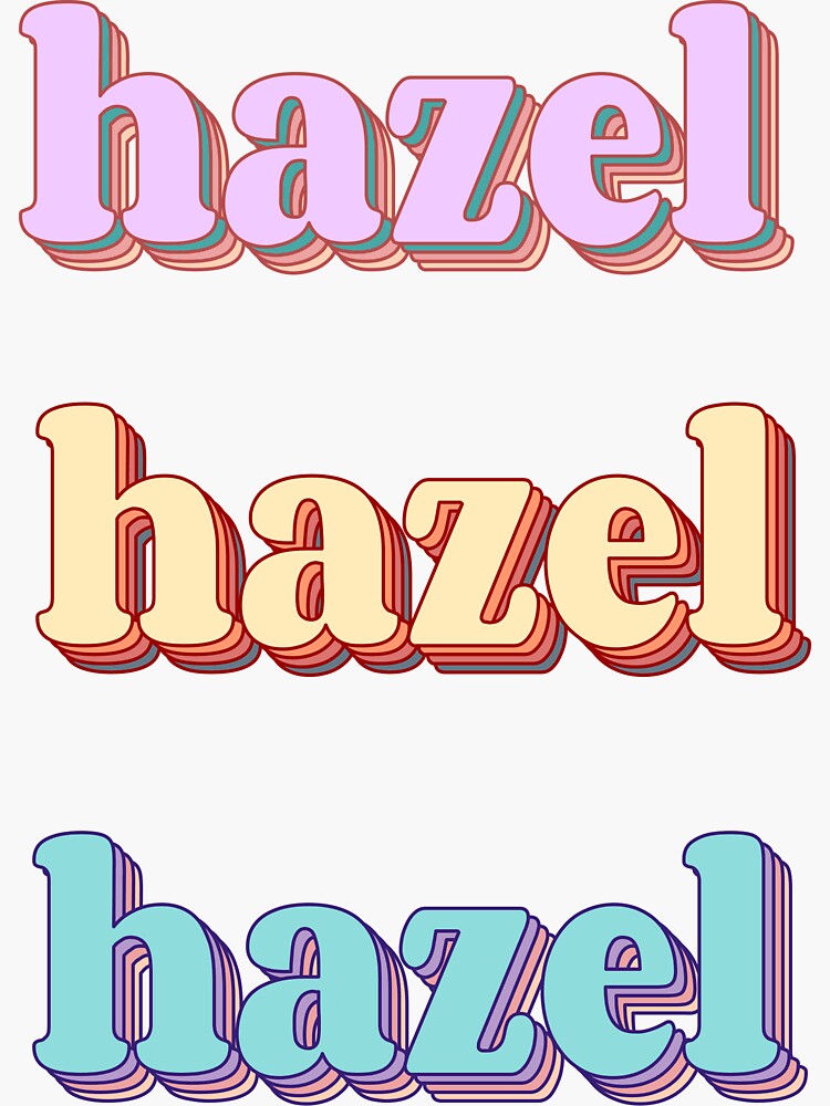 "Hazel Word Art" Sticker for Sale by Arexus | Redbubble