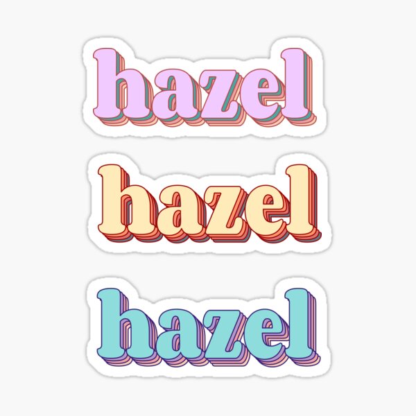 "Hazel Word Art" Sticker for Sale by Arexus | Redbubble