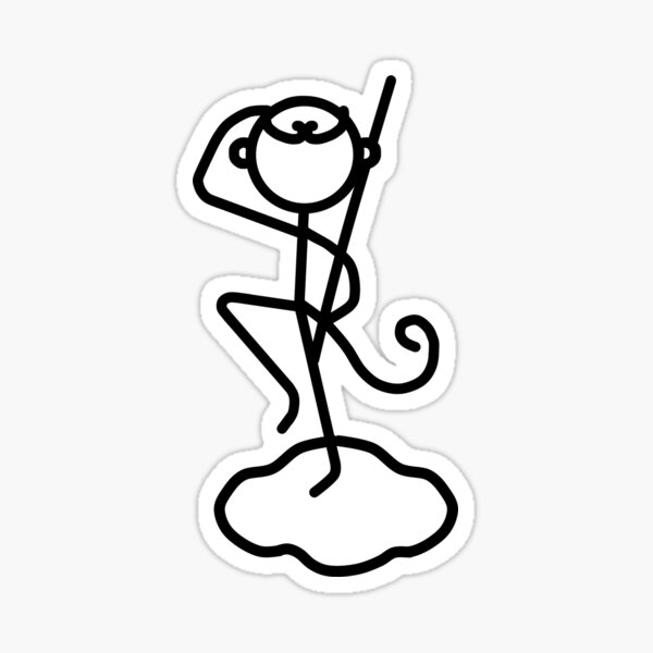 "Stickman / Monkey King 1" Sticker by LotusCreations | Redbubble