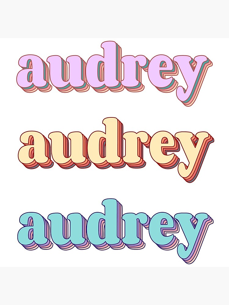 "Audrey Word Art" Poster by Arexus | Redbubble