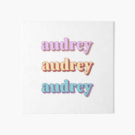 "Audrey Word Art" Art Board Print for Sale by Arexus | Redbubble