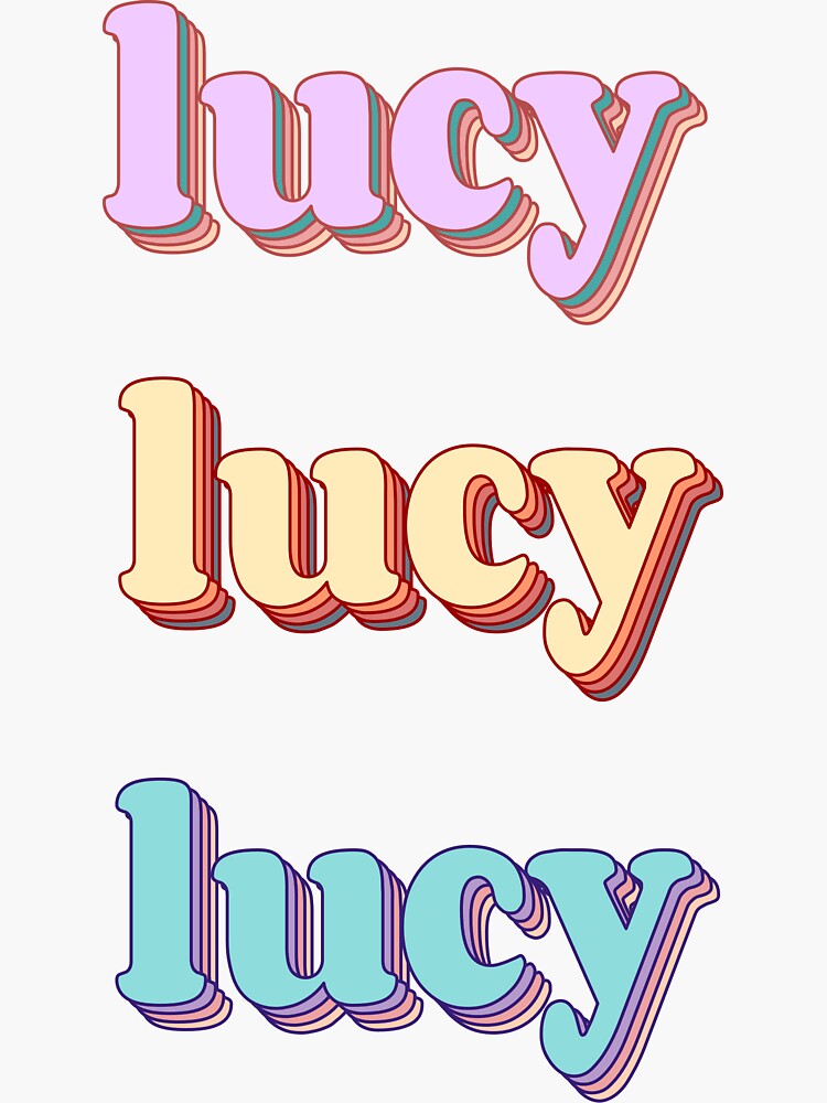 "Lucy Word Art" Sticker for Sale by Arexus | Redbubble