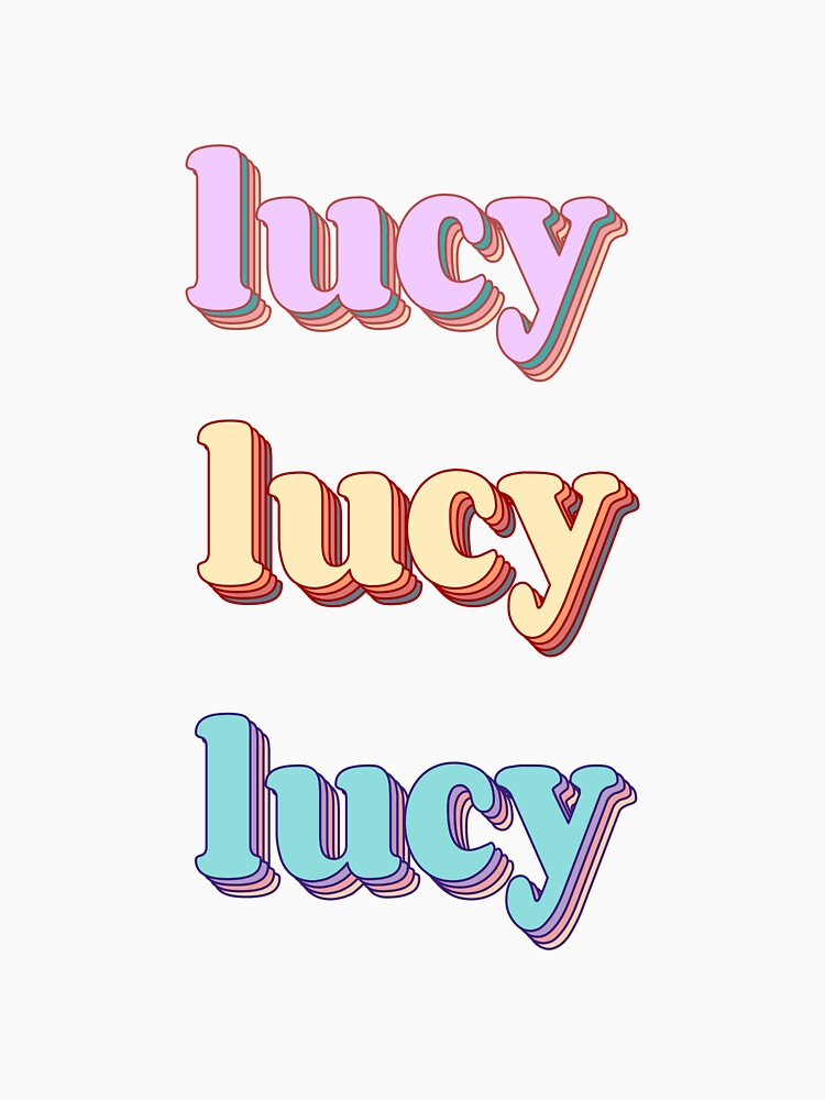 "Lucy Word Art" T-shirt for Sale by Arexus | Redbubble | lucy word art ...