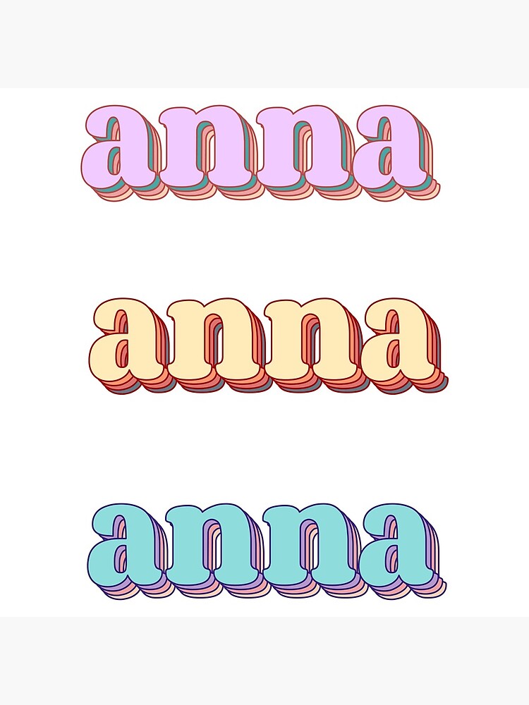 "Anna Word Art" Photographic Print for Sale by Arexus | Redbubble