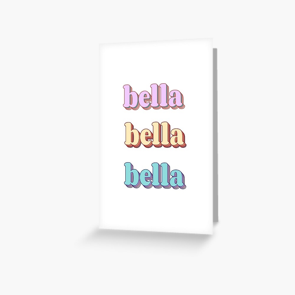 "Bella Word Art" Greeting Card by Arexus | Redbubble