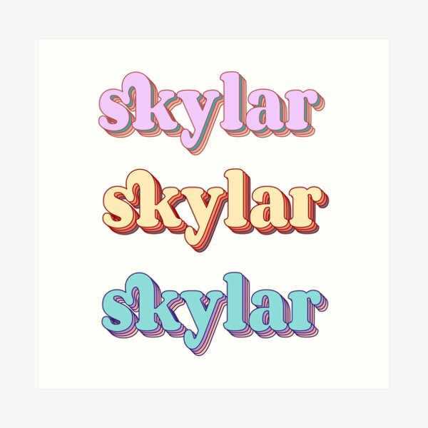 "Skylar Word Art" Art Print for Sale by Arexus | Redbubble