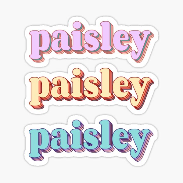 "Paisley Word Art" Sticker for Sale by Arexus | Redbubble