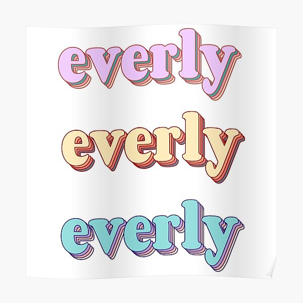 "Everly Word Art" Poster by Arexus | Redbubble