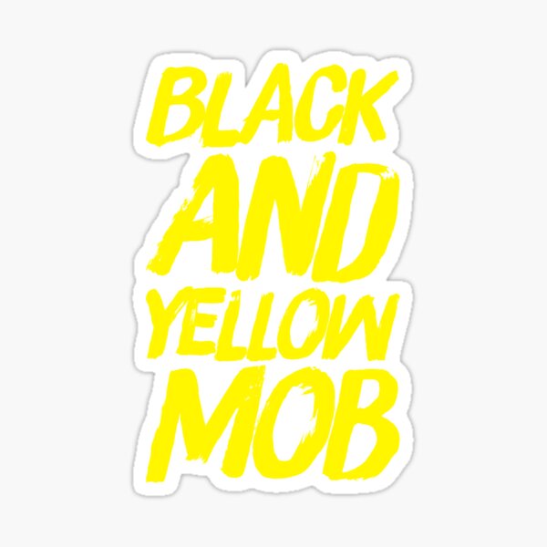 "black and yellow mob" Sticker by mademan3 | Redbubble