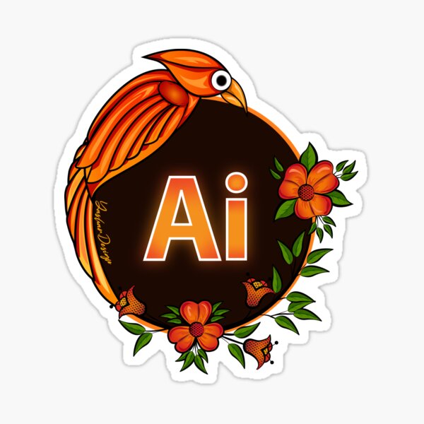 "Adobe Illustrator Logo" Sticker by yashardesign | Redbubble