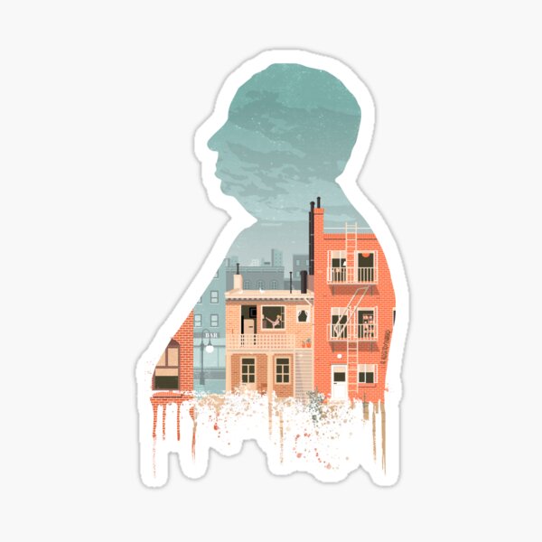 "Alfred Hitchcock's Rear Window Illustration by Burro" Sticker by ...
