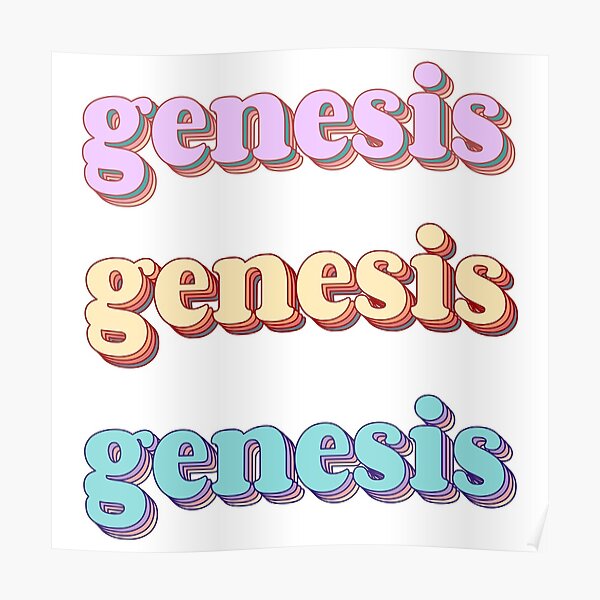 "Genesis Word Art" Poster by Arexus | Redbubble