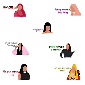 "Nicki Minaj quote Sticker pack" Sticker for Sale by Tyler Ward | Redbubble