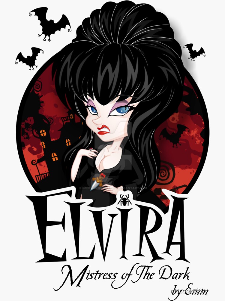 "Elvira" Sticker by mccools88 | Redbubble